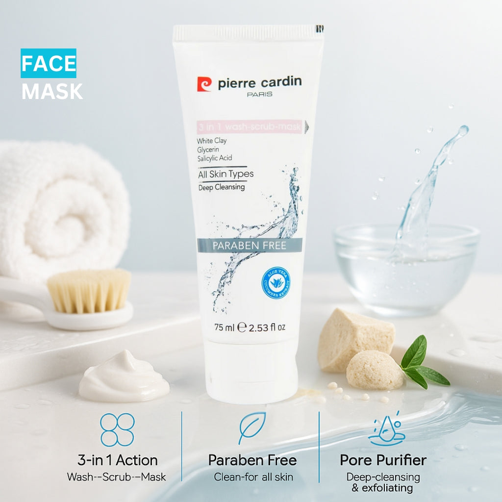 Best 3 In 1 Face Mask 75ml Price in Pakistan at Pierre Cardin – Pierre ...